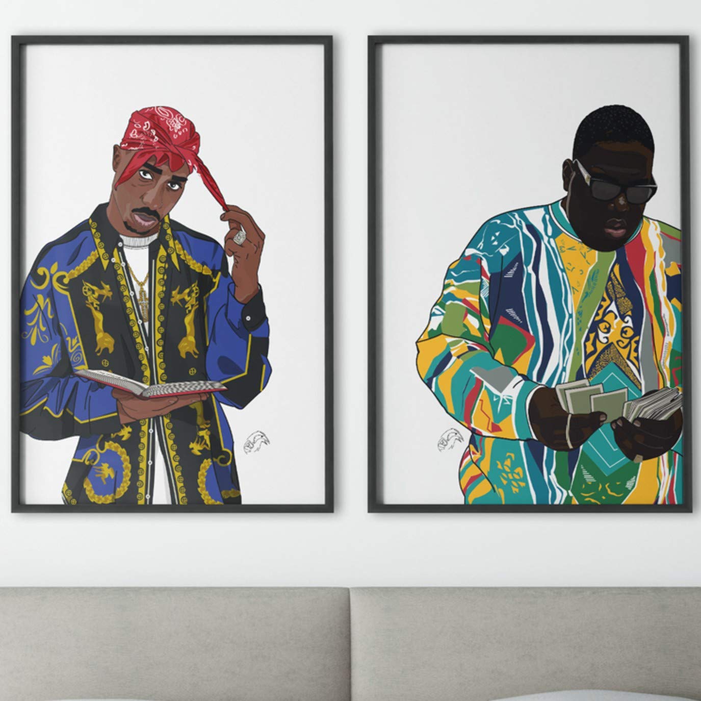Biggie Smalls Tupac Shakur Unique Inspired Print Poster Pop Art ...