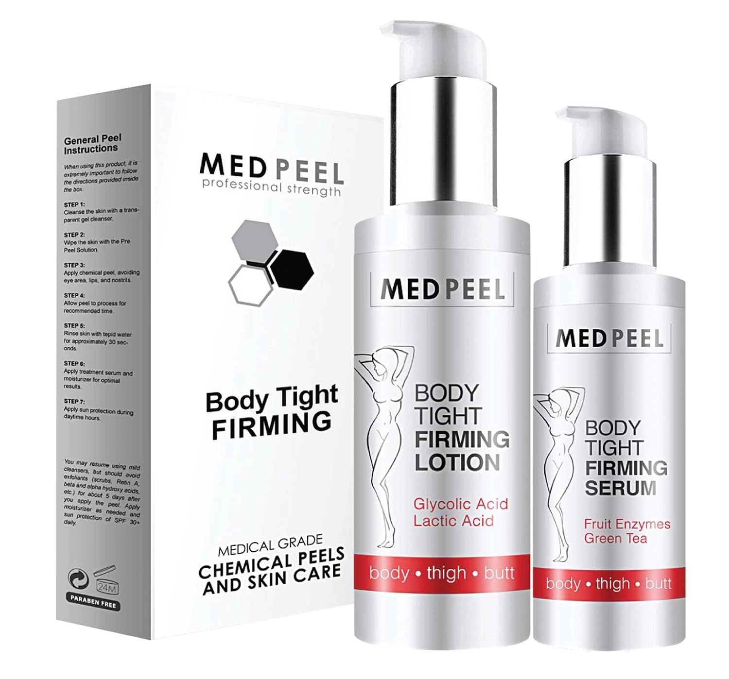Amazon.com : Medpeel Body Tight Firming Kit with Firming Lotion and ...