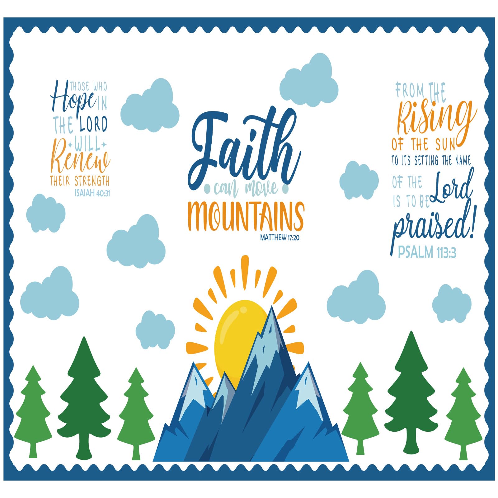 Snapklik.com : Faith Can Move Mountains Bulletin Board Decoration ...