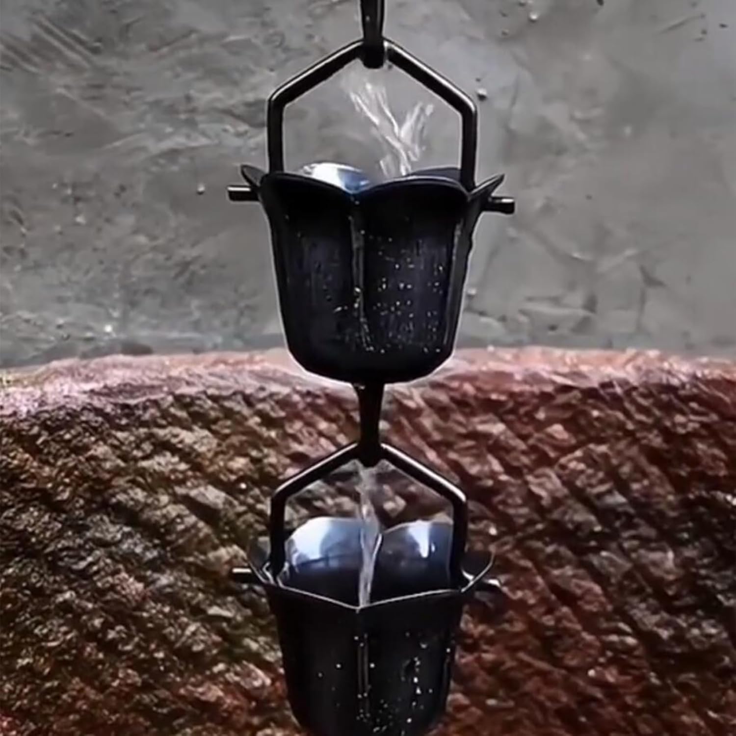 Amazon.com: Rain Gutter Chains, Downspout Rainwater Collector ...
