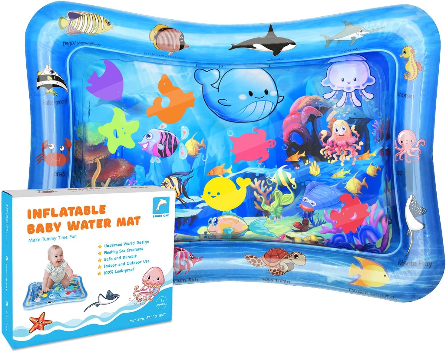 Amazon.com : Infinno Inflatable Tummy Time Mat Premium Baby Water Play ...