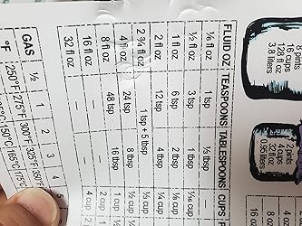 Amazon.com: VictorySell Vinyl Magnetic Measurement Conversion Chart for ...