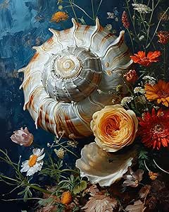 Amazon.com: Paint by Numbers, Secrets of Seashell Spiral, Adult Crafts ...