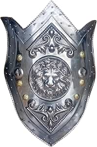 Amazon.com: Medieval Lion Face Shield Crusader Warrior Shield ...