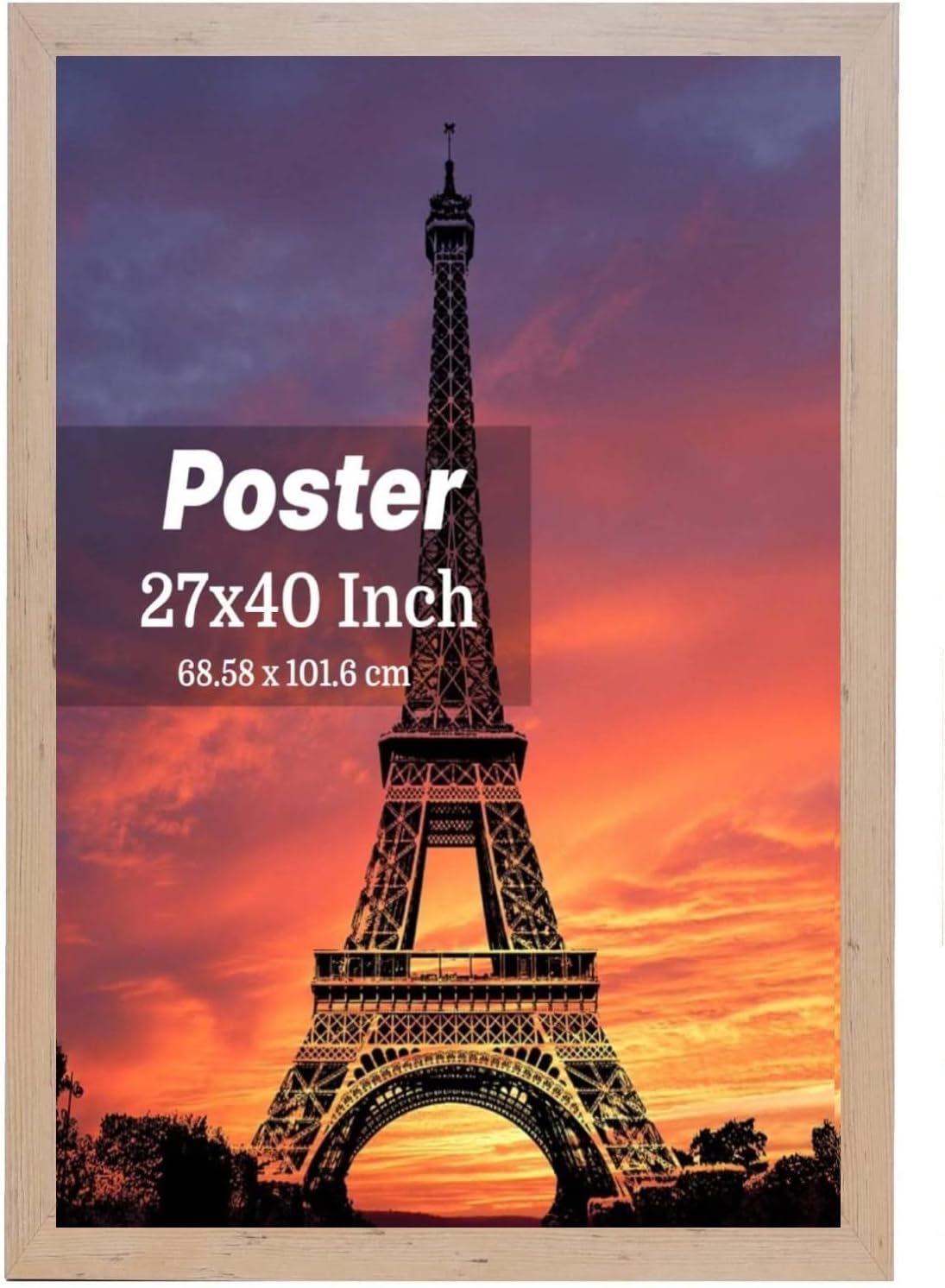 A2Z Home Solutions® Extra Large Poster Frame Beech 27 x 40 Inch Frame Display 68.58x101.6cm Huge ...
