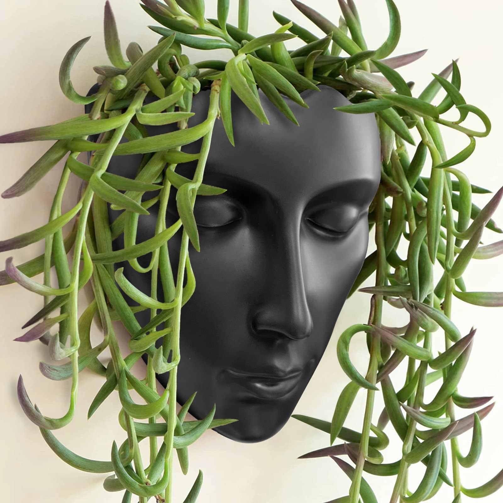 Amazon.com: Face Vase,Ceramic Female Form Vase,Modern Sculpture White ...