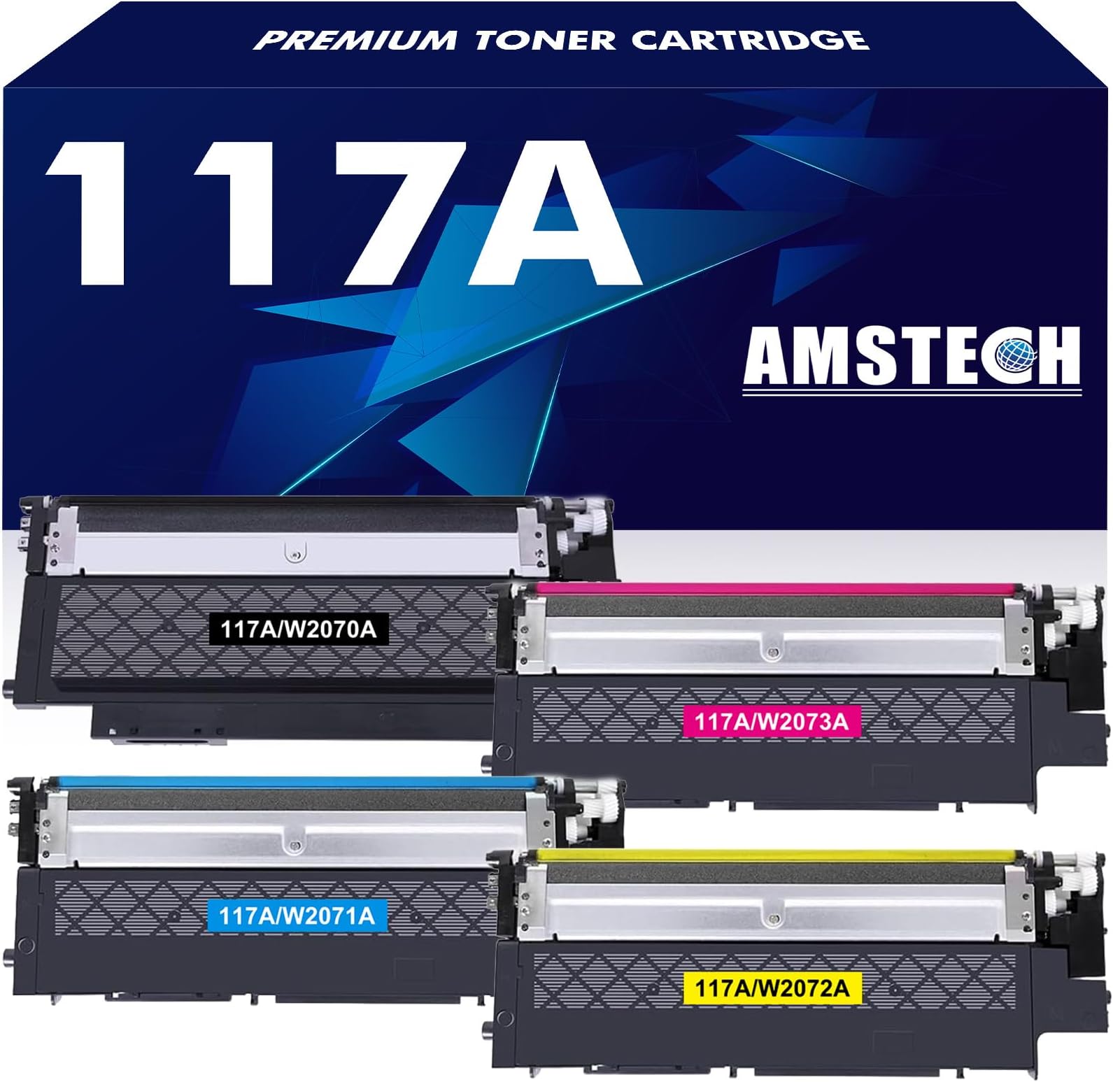 4-Pack Compatible 117A Toner Cartridge Replacement for HP 117A 117 ...
