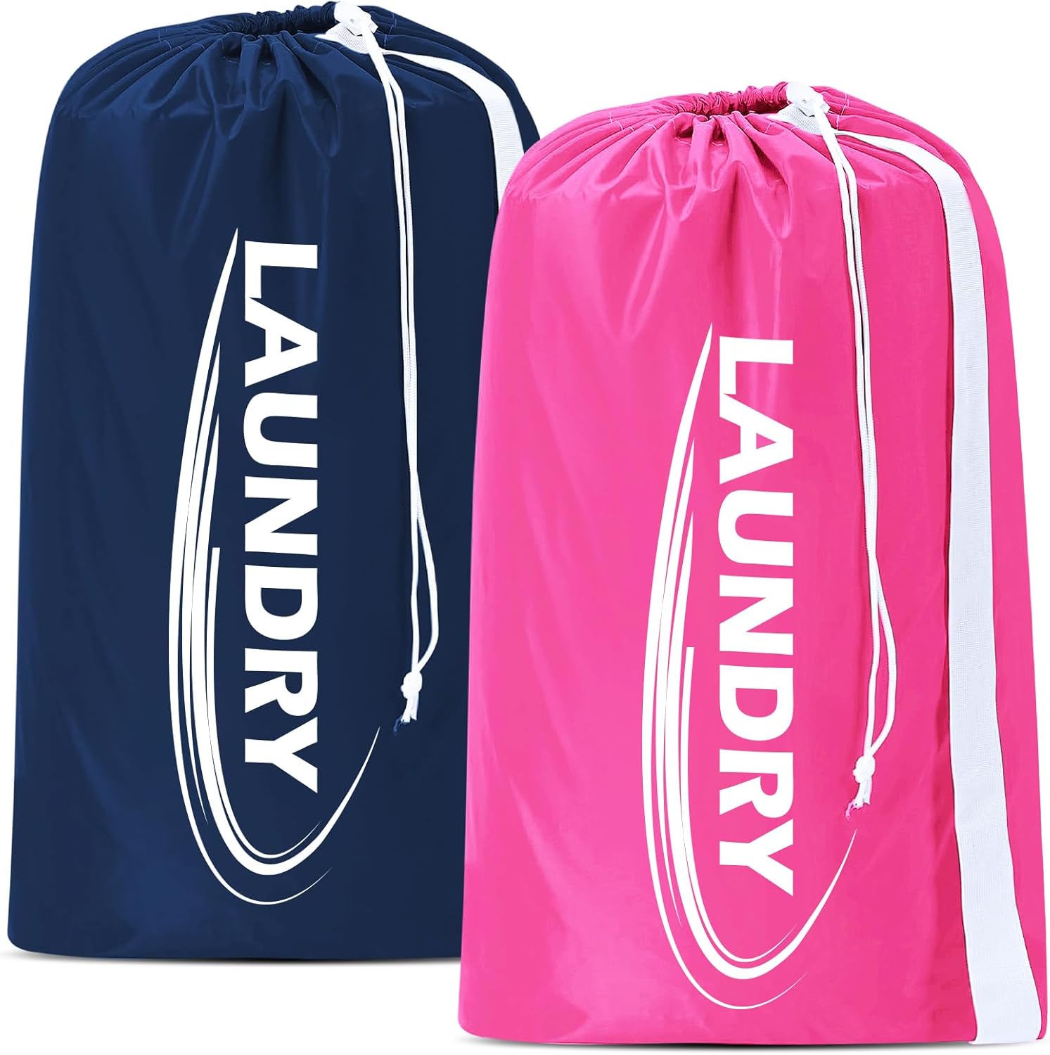 Amazon.com: Sylfairy 2 Pack XL Laundry Bag with Strap,Heavy Duty Travel ...