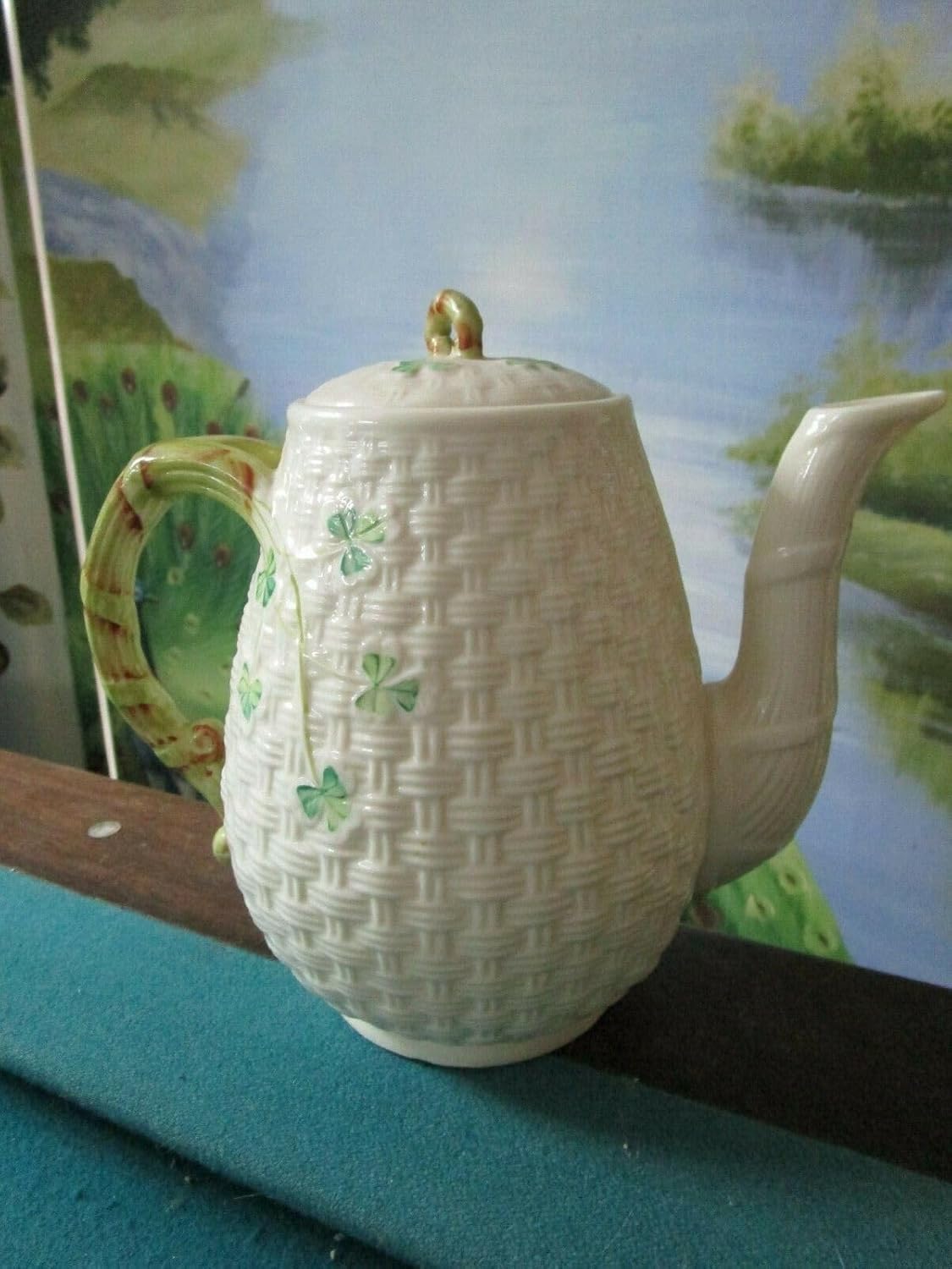 Amazon.com: BELLEEK IRELAND CHINA IVORY SNACK TRAY CUP - CREAMER ...