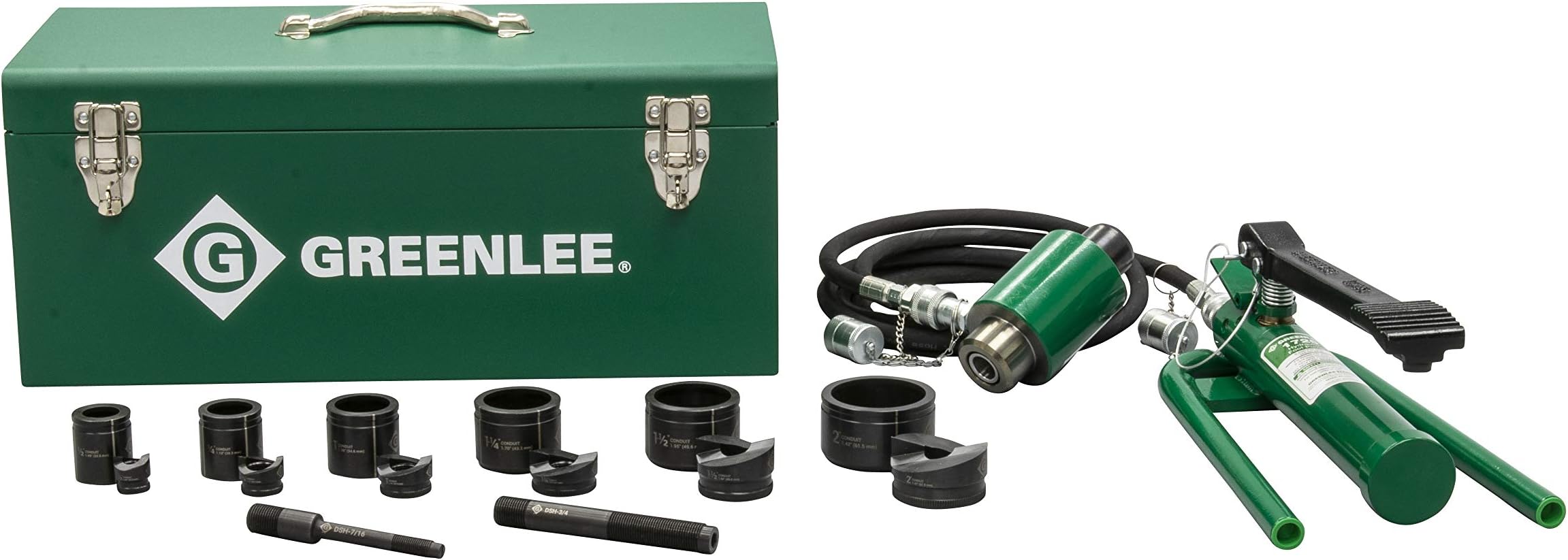 Greenlee 7606SB Slug-Buster Ram and Foot Pump Hydraulic Driver Kit with ...