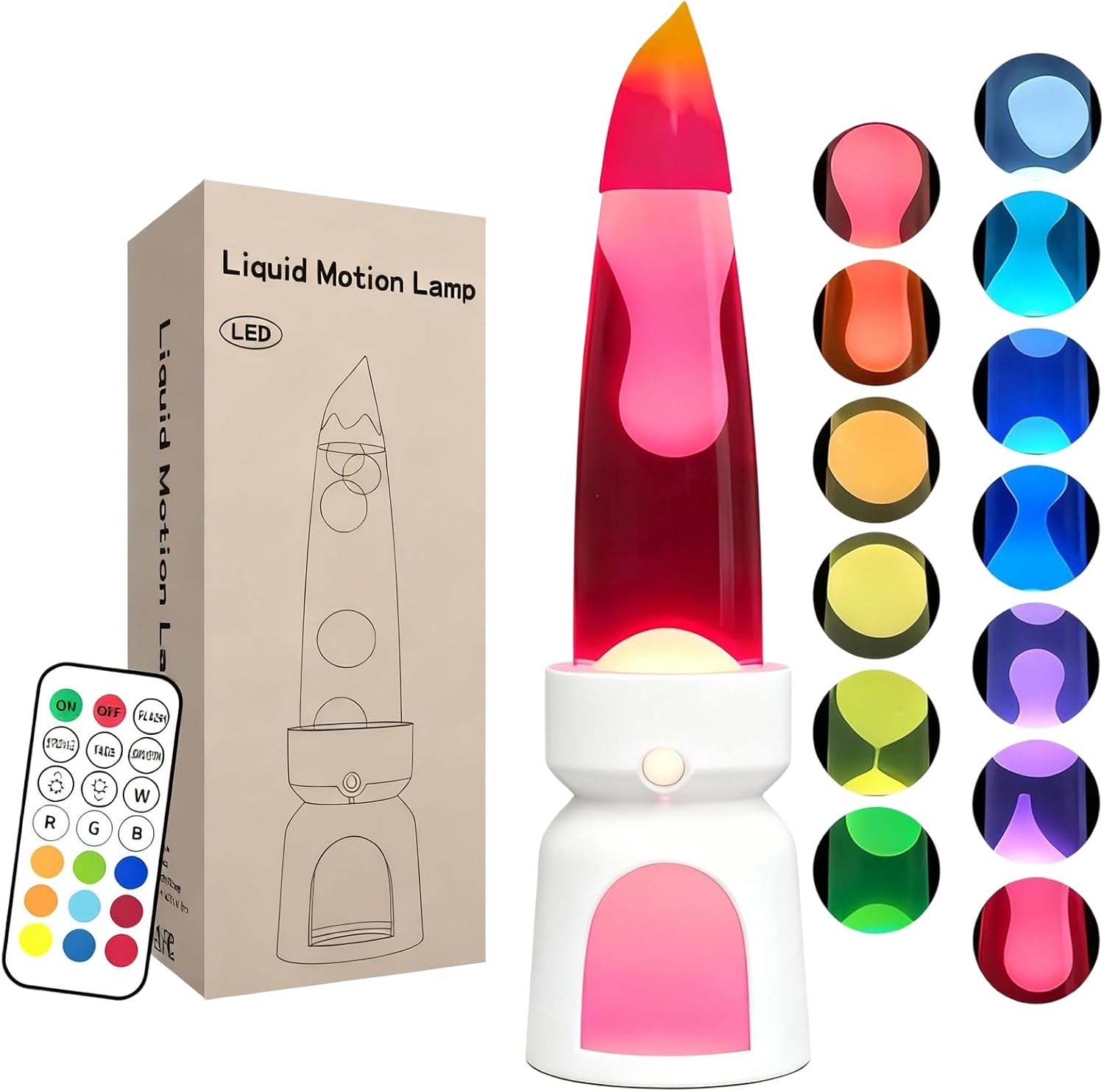 13" Liquid Motion Light with Remote, 13 RGB Color Changing Mood Light ...