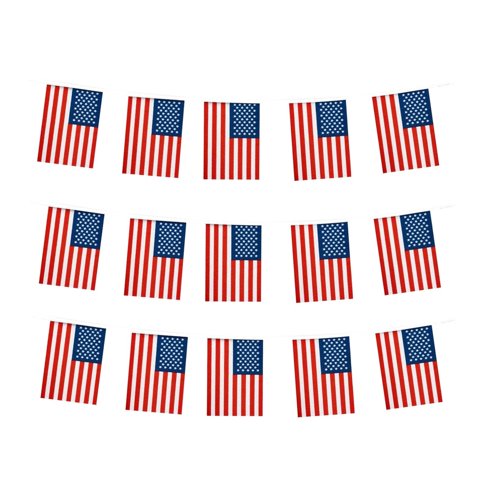 Amazon.com : USA Flags American Small String Mini Flag Pennant Banner ...