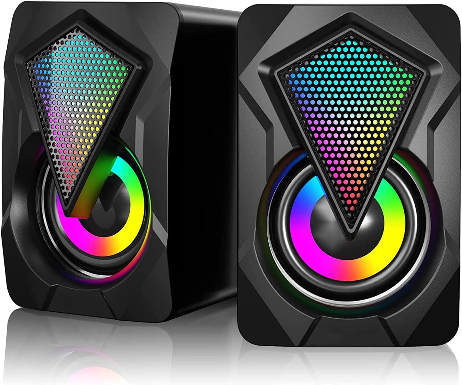 TECHVIDA Bocinas para PC, 2.0 estéreo de Control Bocinas, Efecto de ...