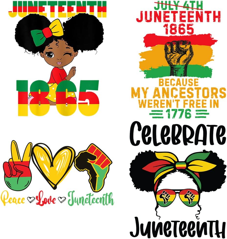 Amazon.com: Juneteenth Iron on Sticker Decal Black History Freedom Day ...