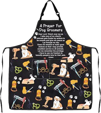 Amazon.com: JXGZSO Dog Groomer Apron - Pet Grooming Smock for Dog ...