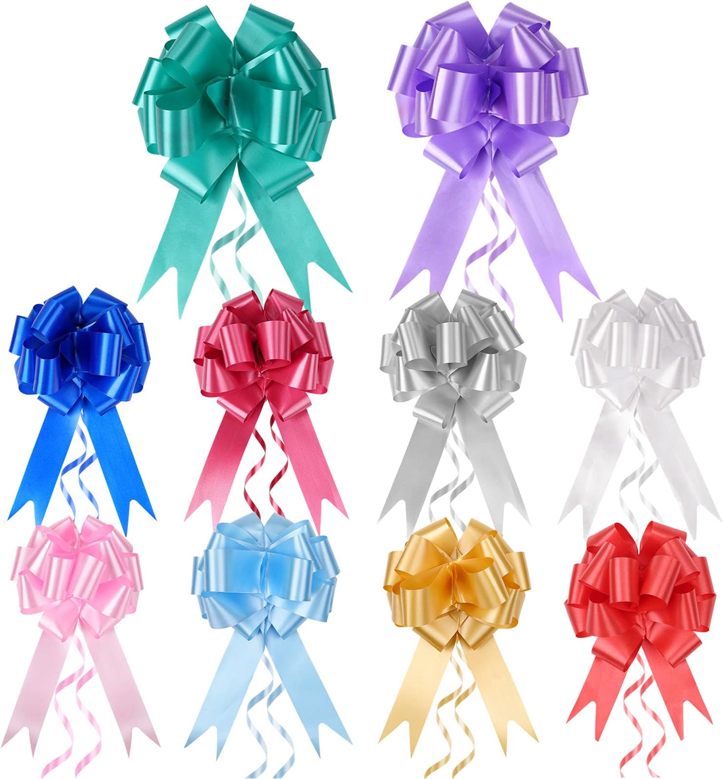 Amazon.com: WILLBOND 500 Pieces 2.36 Inch 15 Colors Christmas Pull Bows ...