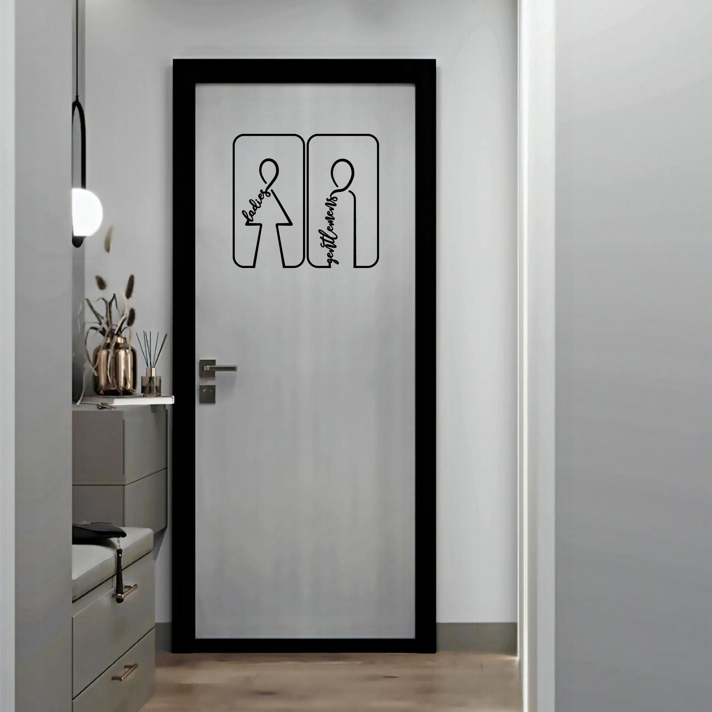 Wall Decal Bathroom Toilet Handle