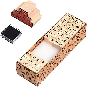 YREYBN 40 Pcs Letter Stamps, Wooden Numbers and Symbol Mini Letter Seal ...
