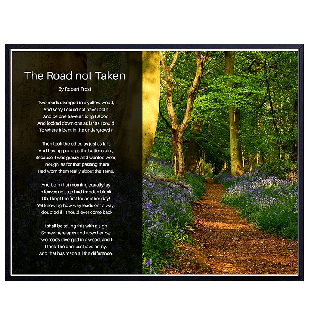 Amazon.com: The Road Not Taken by Robert Frost LARGE 11X14 - Road Not ...