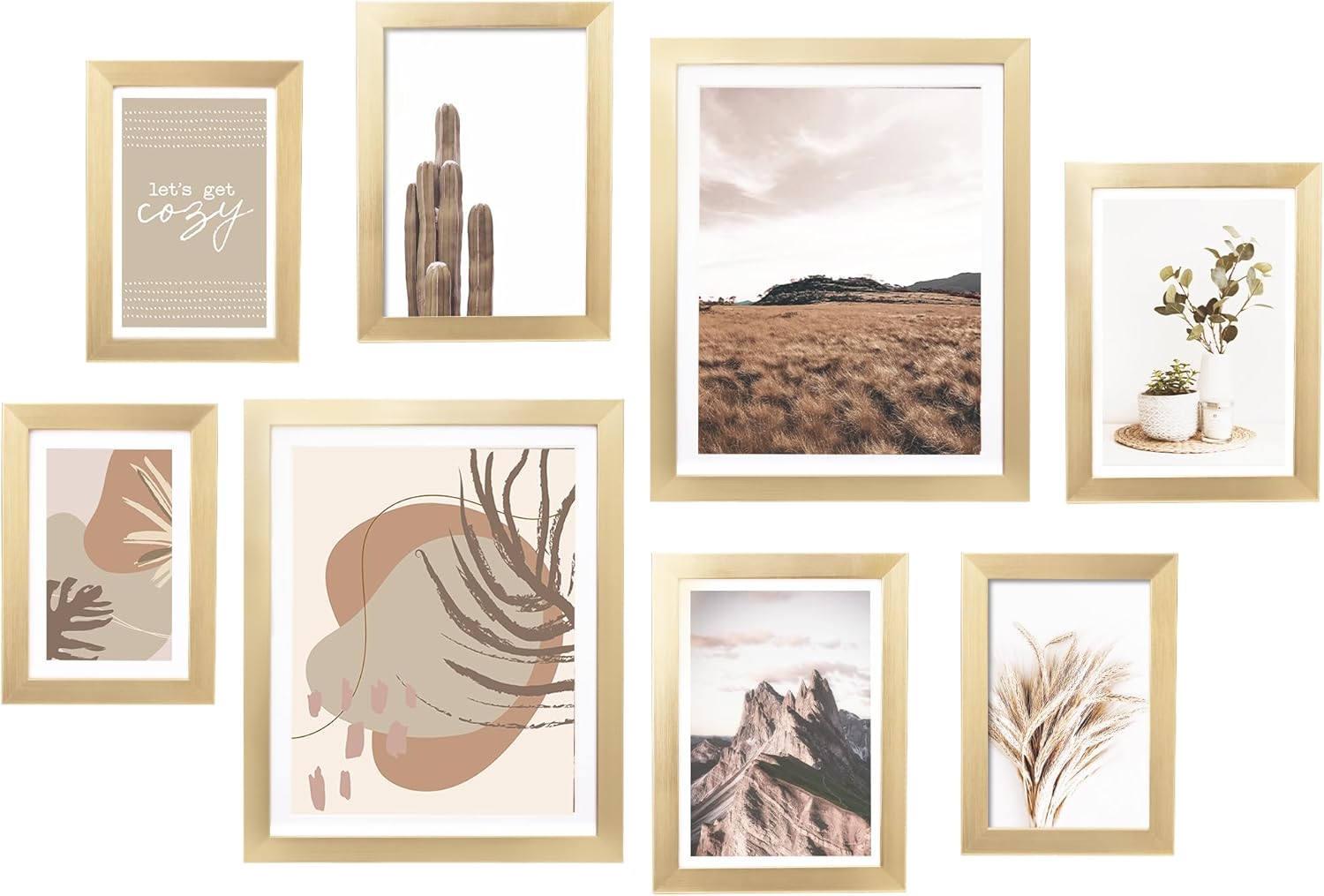 Amazon.com - ArtbyHannah Gallery Wall Frame Set,Gold Picture Frames ...