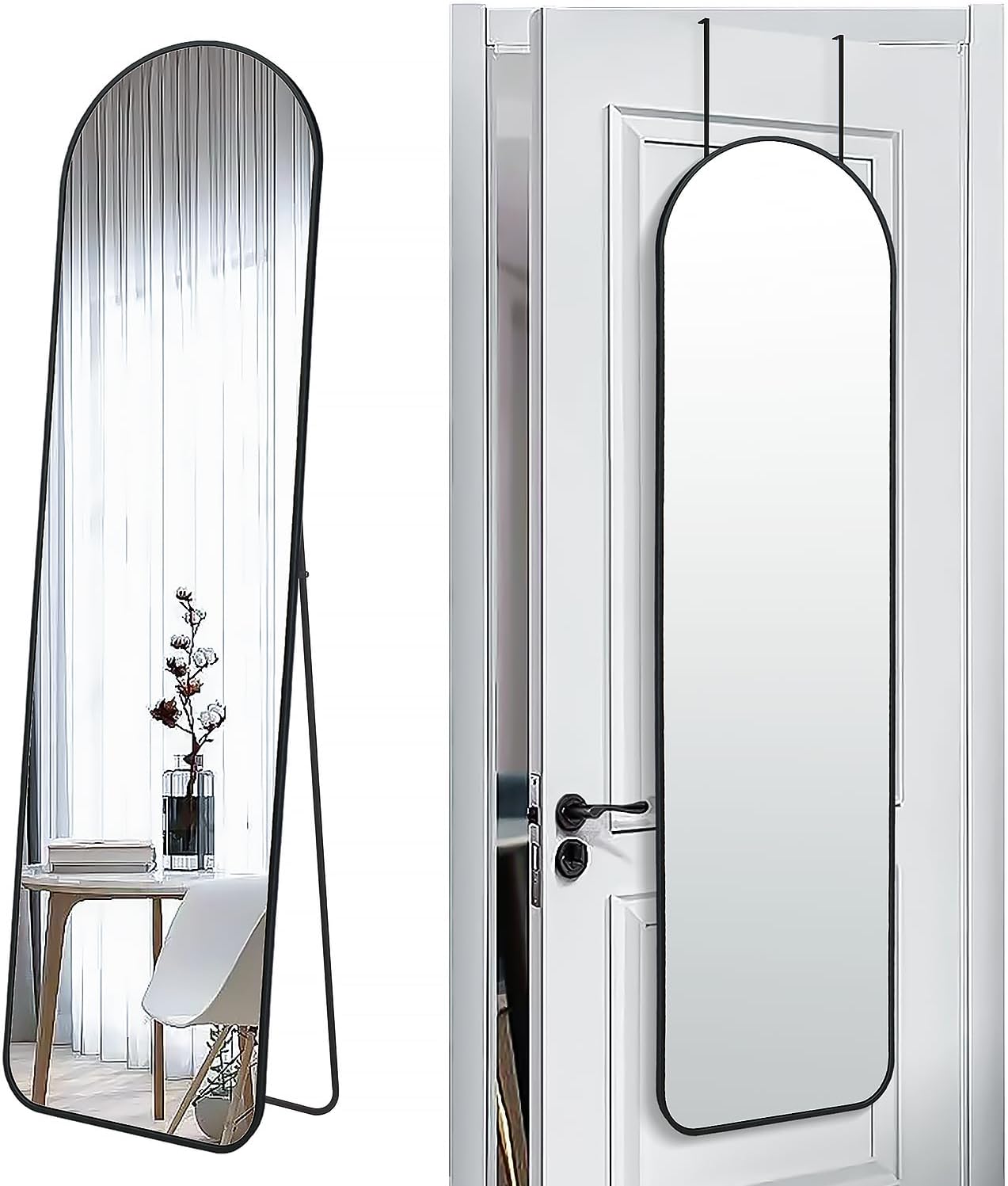 Amazon.com: SCWF-GZ 57x16 Door Hanging Full Length Mirror, Floor Stand (Height 5.7ft just Body ...