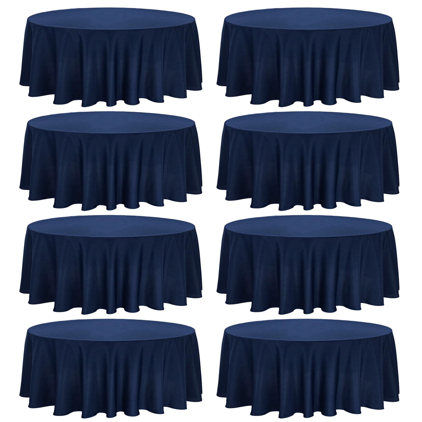Amazon.com: 8 Pack Premium Round Tablecloth 90 Inch Round Table Covers ...