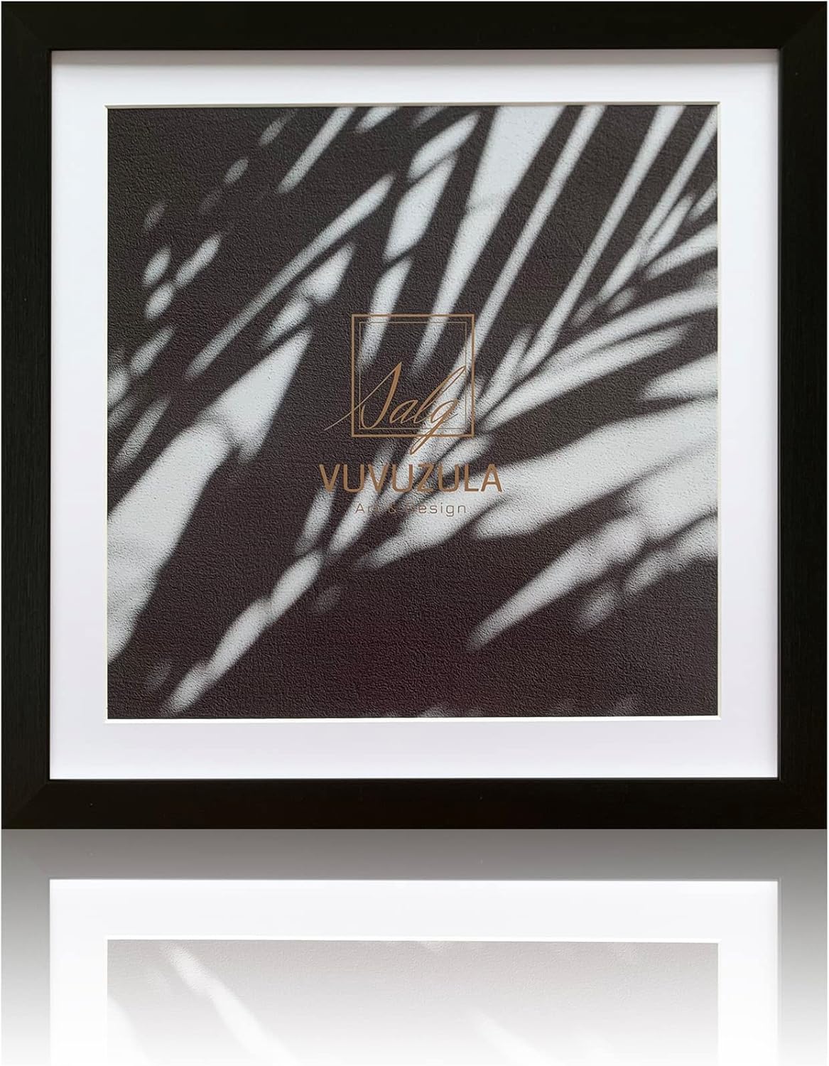 VUVUZULA Square Picture Frames 12x12 Inch Black Photo Frame with Mount ...