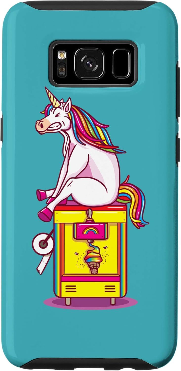 Amazon.com: Galaxy S8 Unicorn Pooping Ice Cream Teal Case : Cell Phones ...