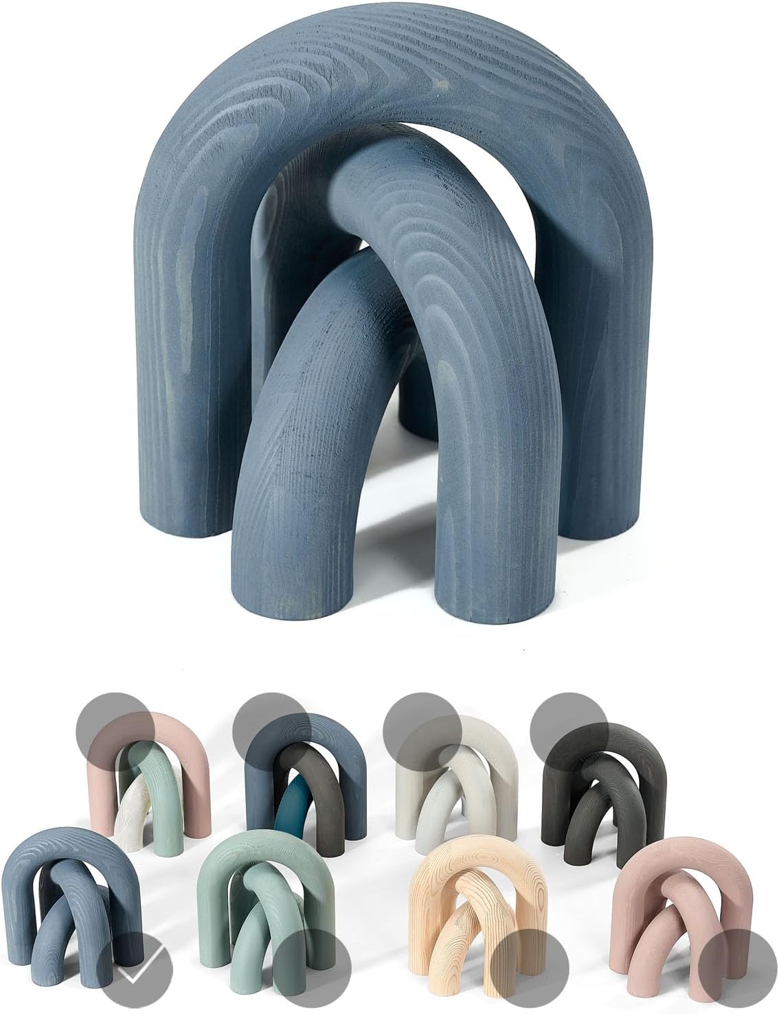 Amazon.com: Coffee Table Decor - 3 PCS Pine Wood Arch Home Living Room ...