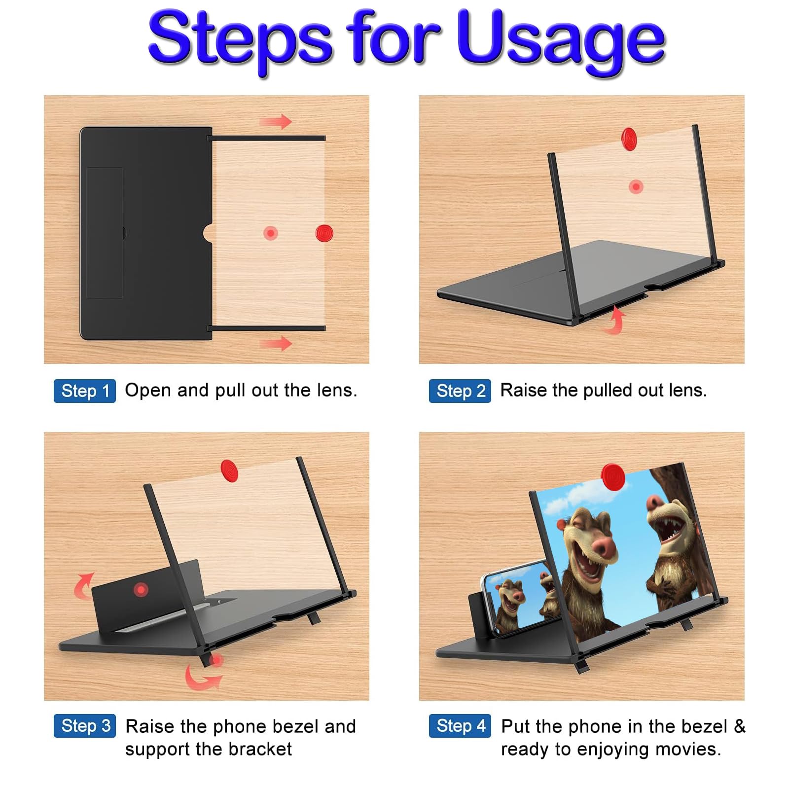 Snapklik.com : 18" Screen Magnifier For Cell Phone,3D Magnifying ...