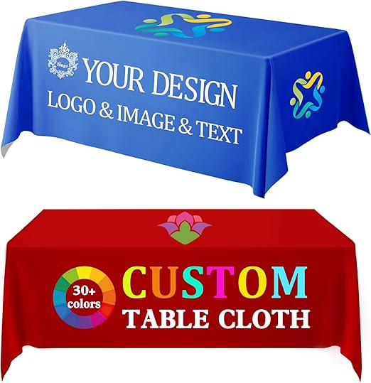 Amazon.com: Custom Table Cloth with Business Logo Text, Custom ...
