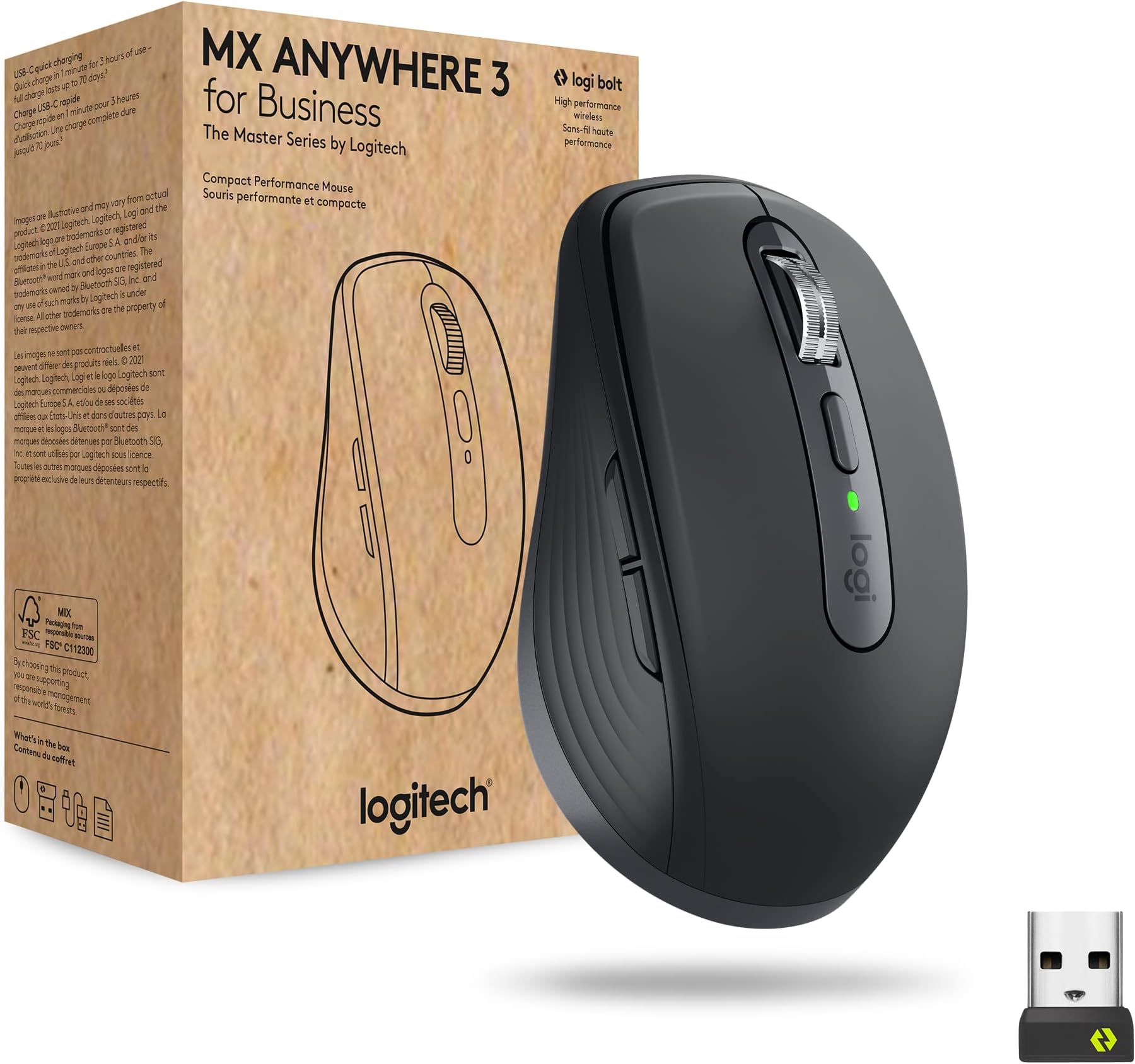 Amazon.com: Logitech MX Anywhere 3 for Business – Wireless Mouse ...