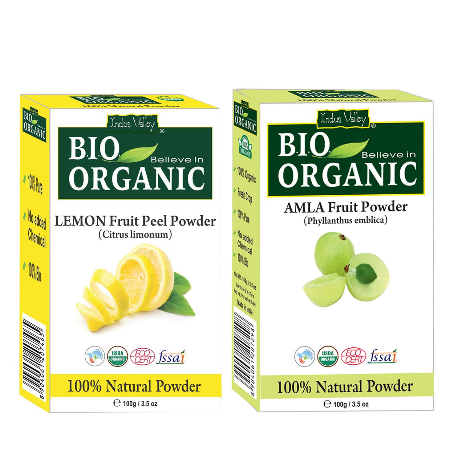 Buy INDUS VALLEY Lemon Fruit Powder With Amla Fruit Powder- 100% , Pure ...