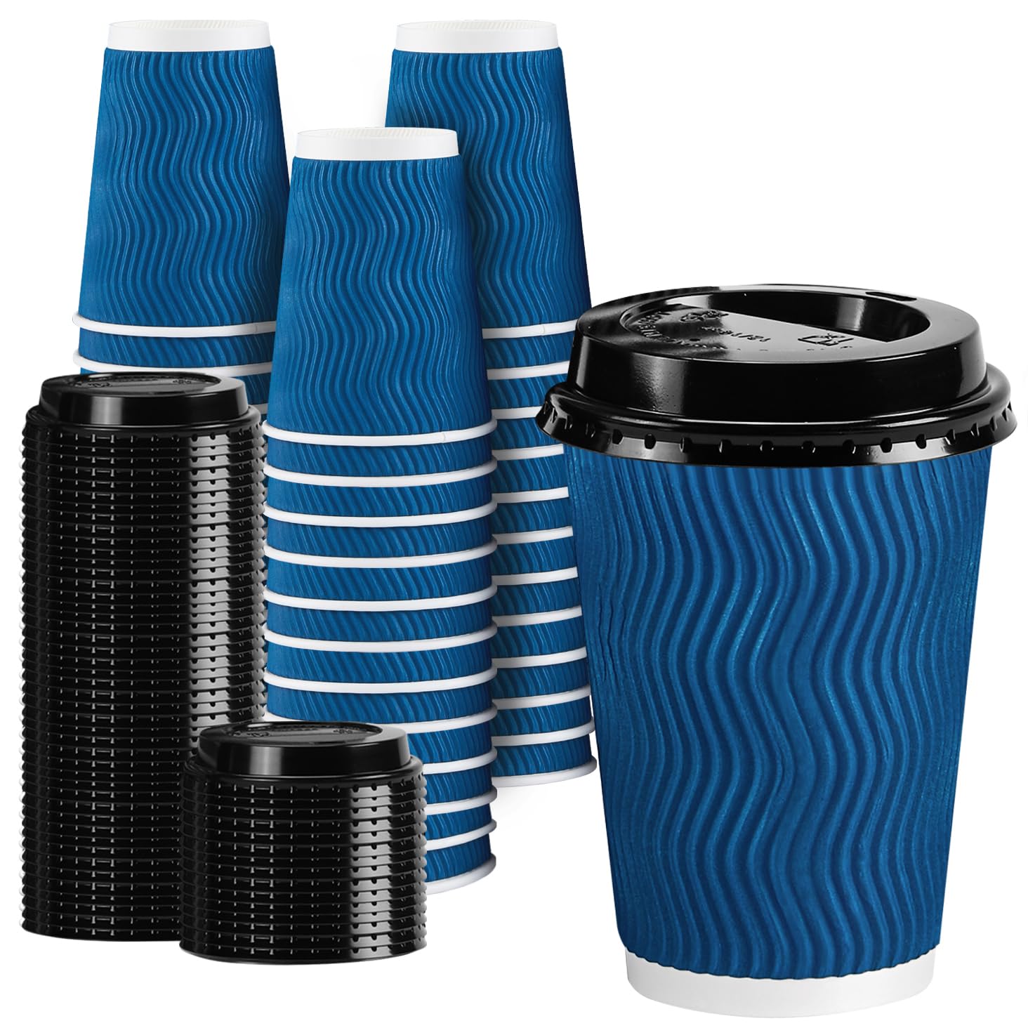 Amazon.com: Lamosi 12 OZ To go Coffee Cups with Lids 50 Pack ...