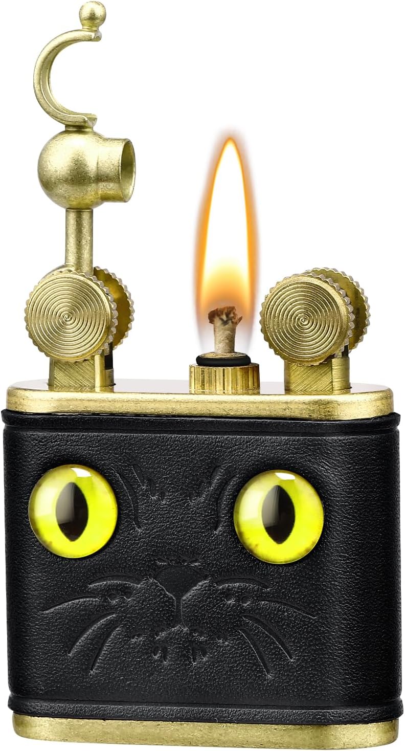 Amazon.com: Morisk Cool Kerosene Lighters Fluid Refillable, Cute Cat ...