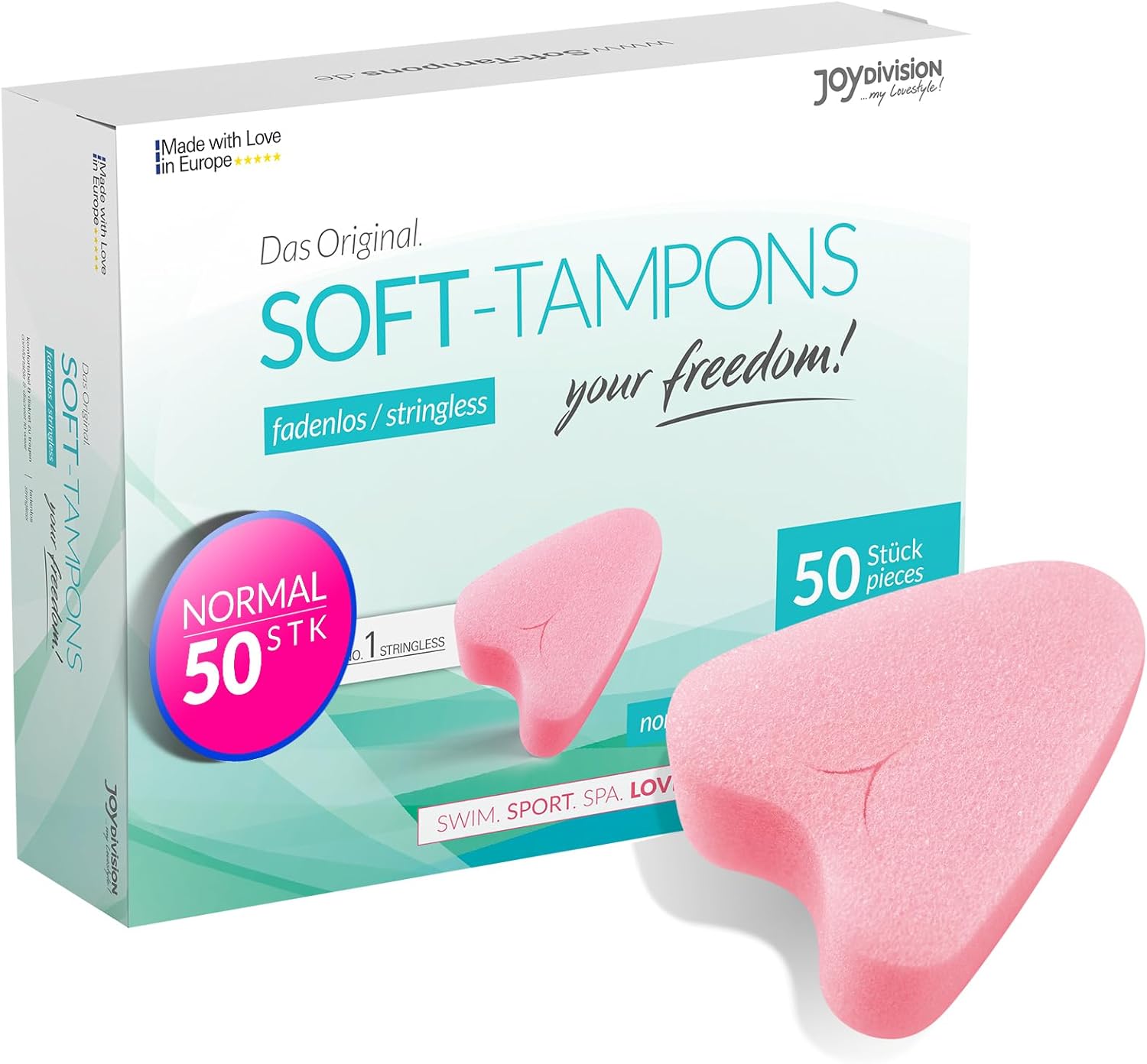 JOYDIVISION Soft-Tampons normal | 50 Stück | fadenlose Tampons Für ...