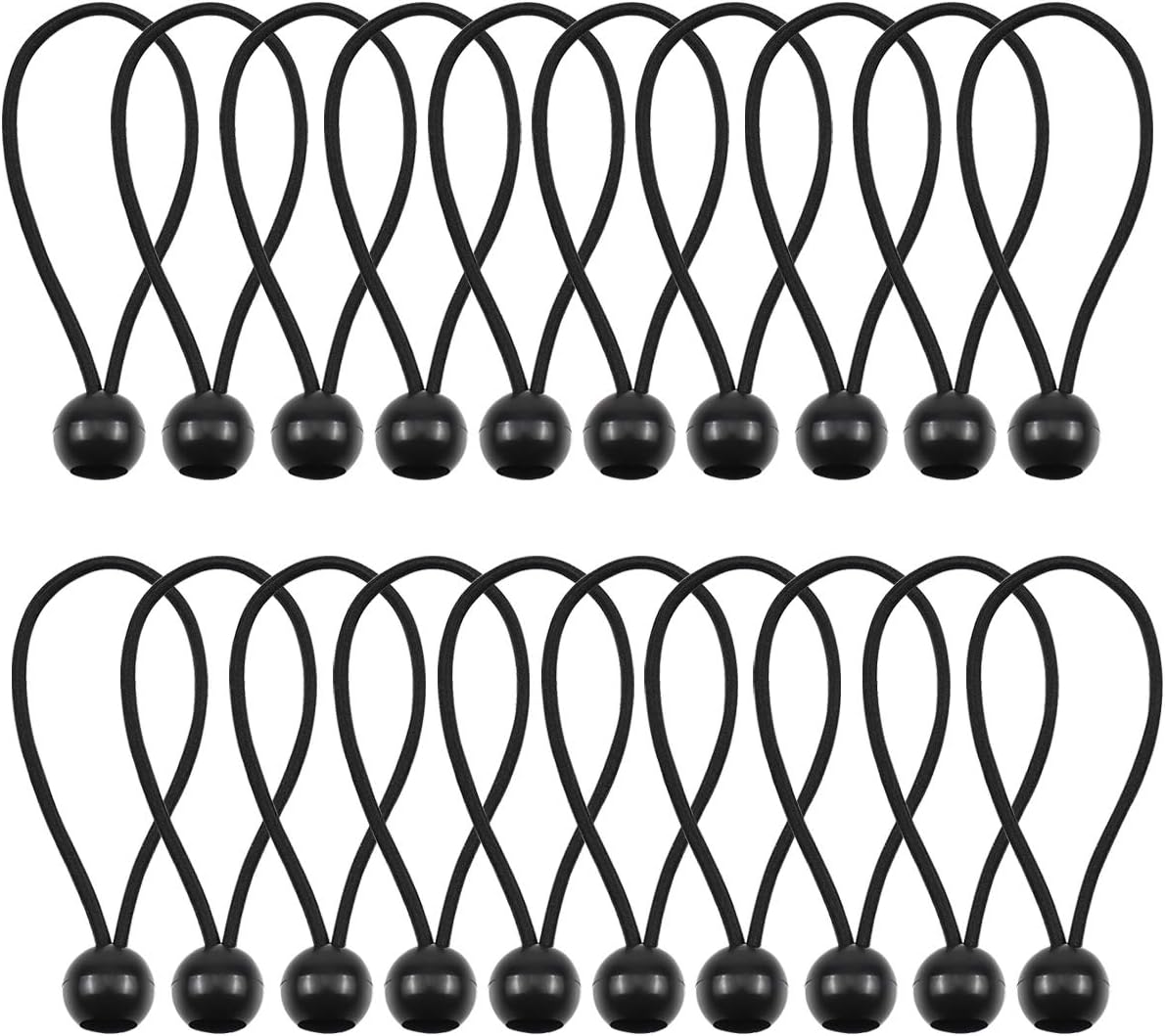 KAHEIGN 40Pcs Bungee Cords with Balls, 2 Size Tarpaulin Bungees Balls ...
