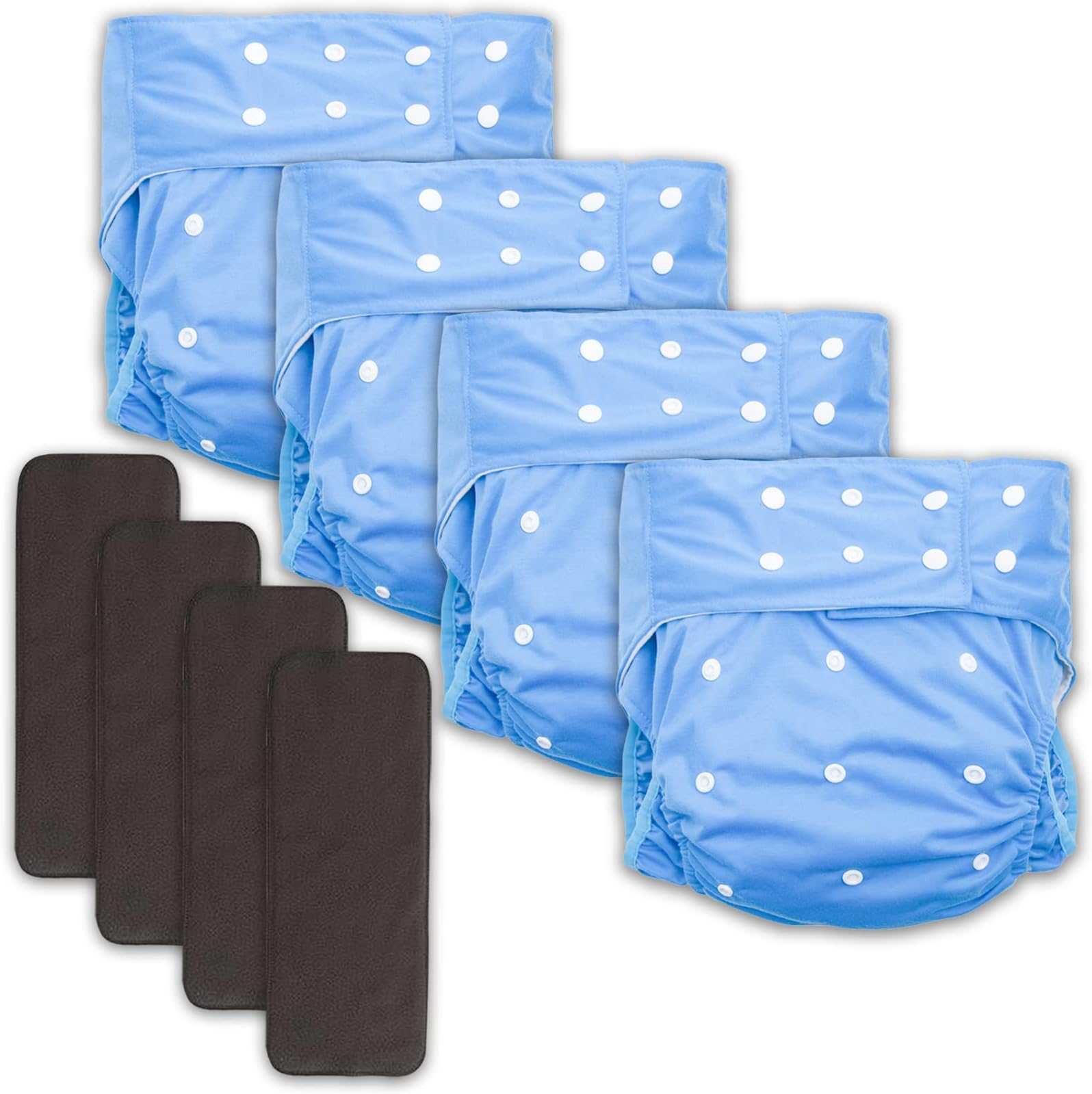 Amazon.com: Care Yare 4 Pack Adult Cloth Diapers with Diaper Inserts ...