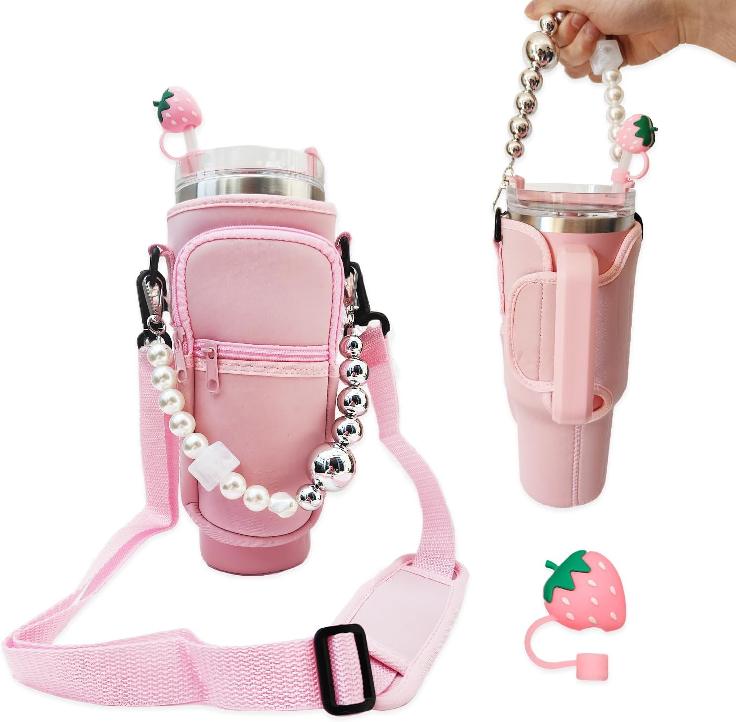 Amazon.com: New Upgraded Water Bottle Holder for Stanley Cup Pouch ...