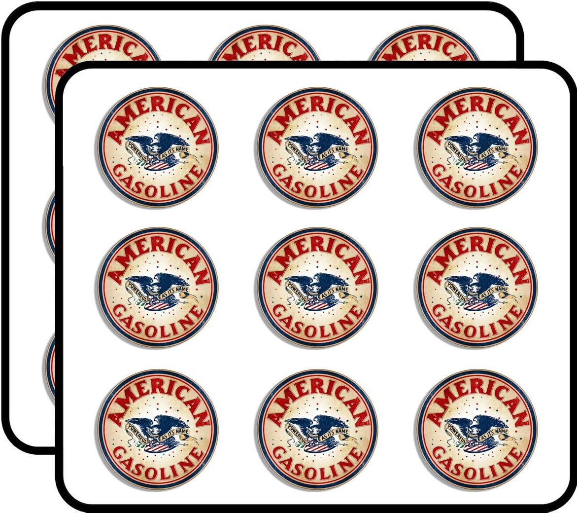 Amazon.com: Round Vintage American Gasoline Logo - Gas Sign Rat Rod ...