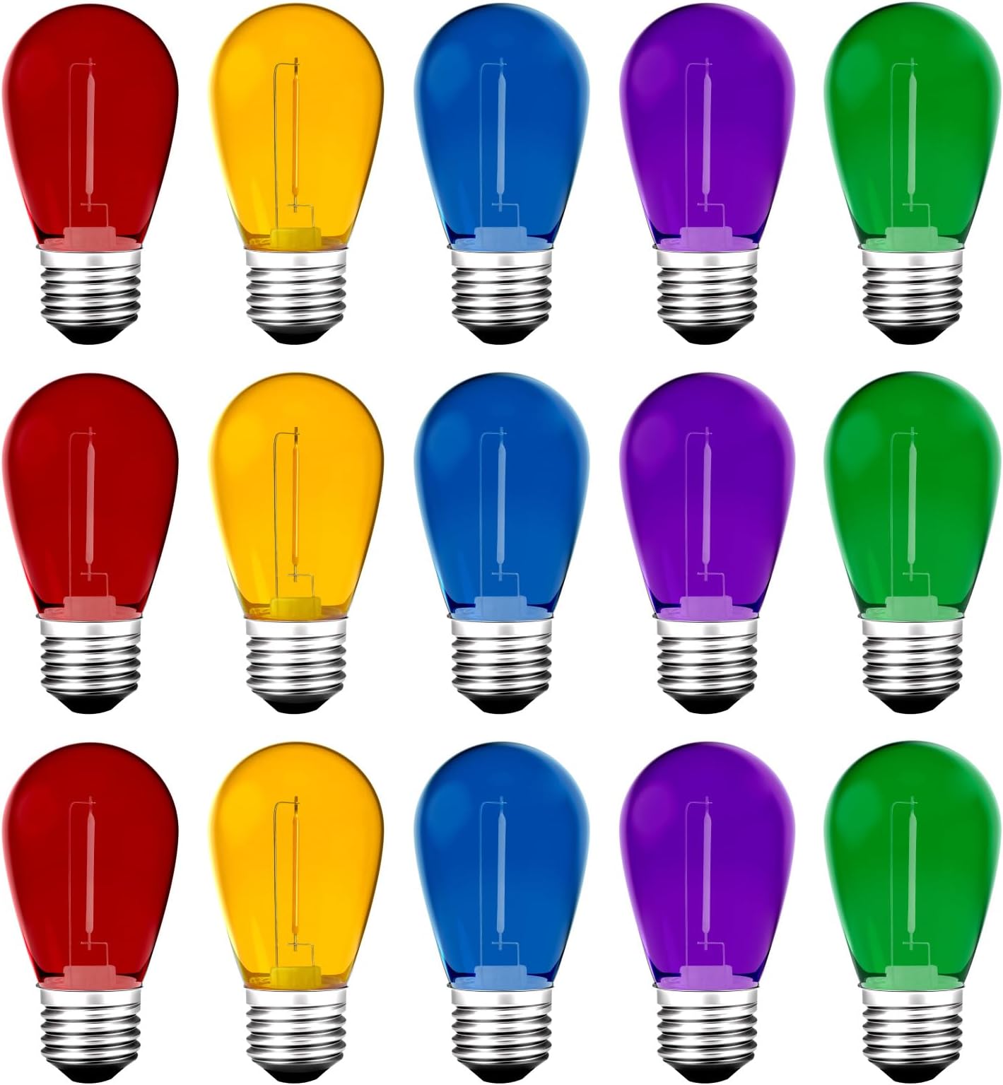 MZyoyo 1W Colored LED Bulb,E26/E27 K45 Colored Bulbs,Multicolor LED ...