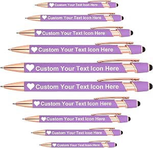 Amazon.com : Personalized Ink Pens With Stylus With Free Engraving Name ...