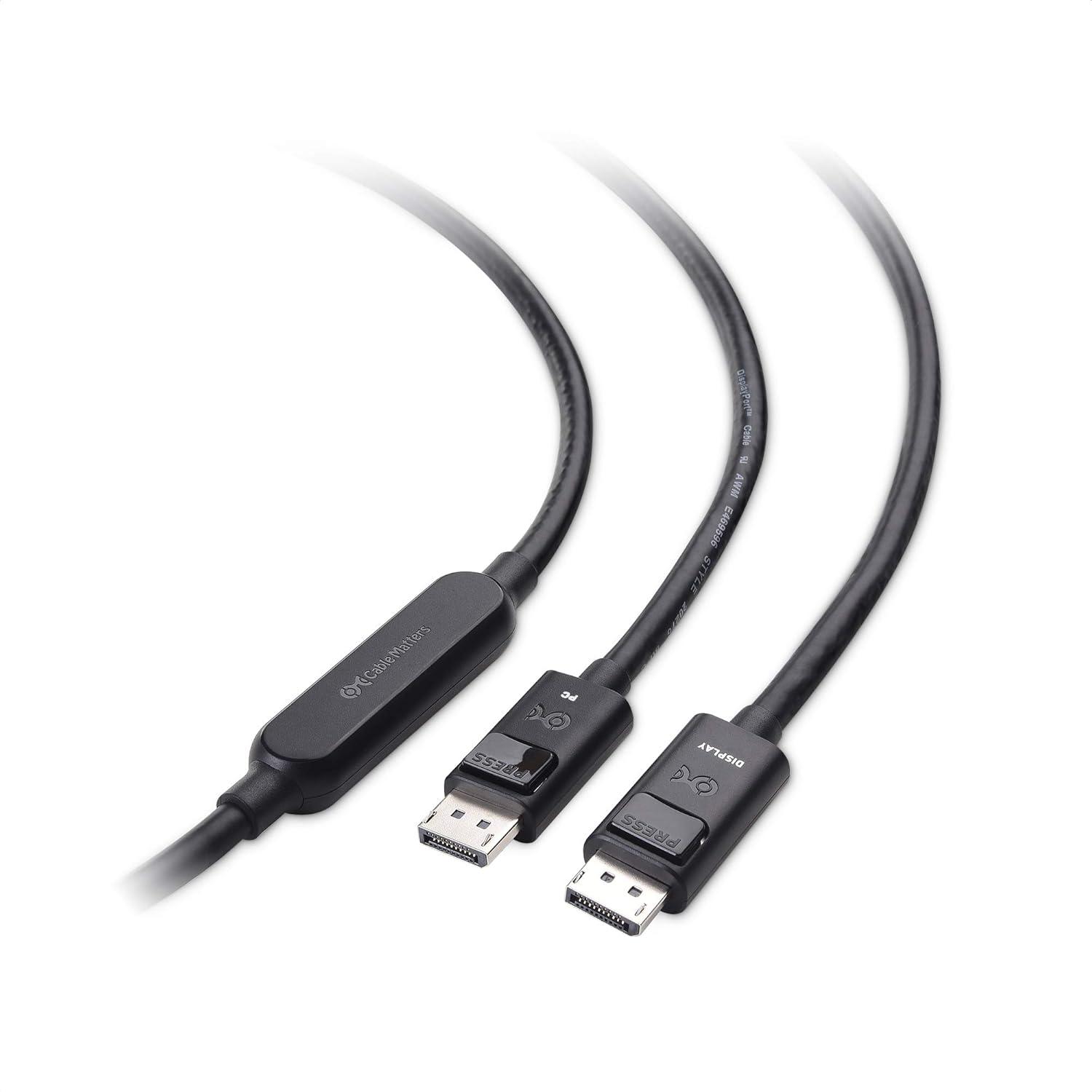 Cable Matters Unidirectional Active DisplayPort Cable (DisplayPort 1.4 ...