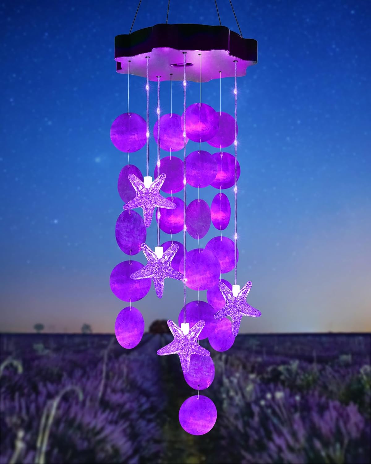 Amazon.com : Toodour Solar Wind Chimes for Outside, Shells Light Gifts ...