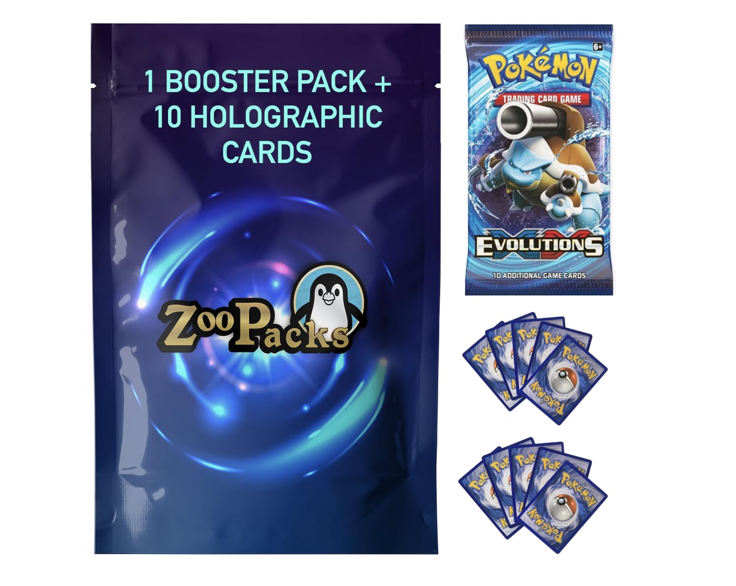Zoo Packs Mystery Treasures Tcg Trading Card Pack Holographic Edition ...