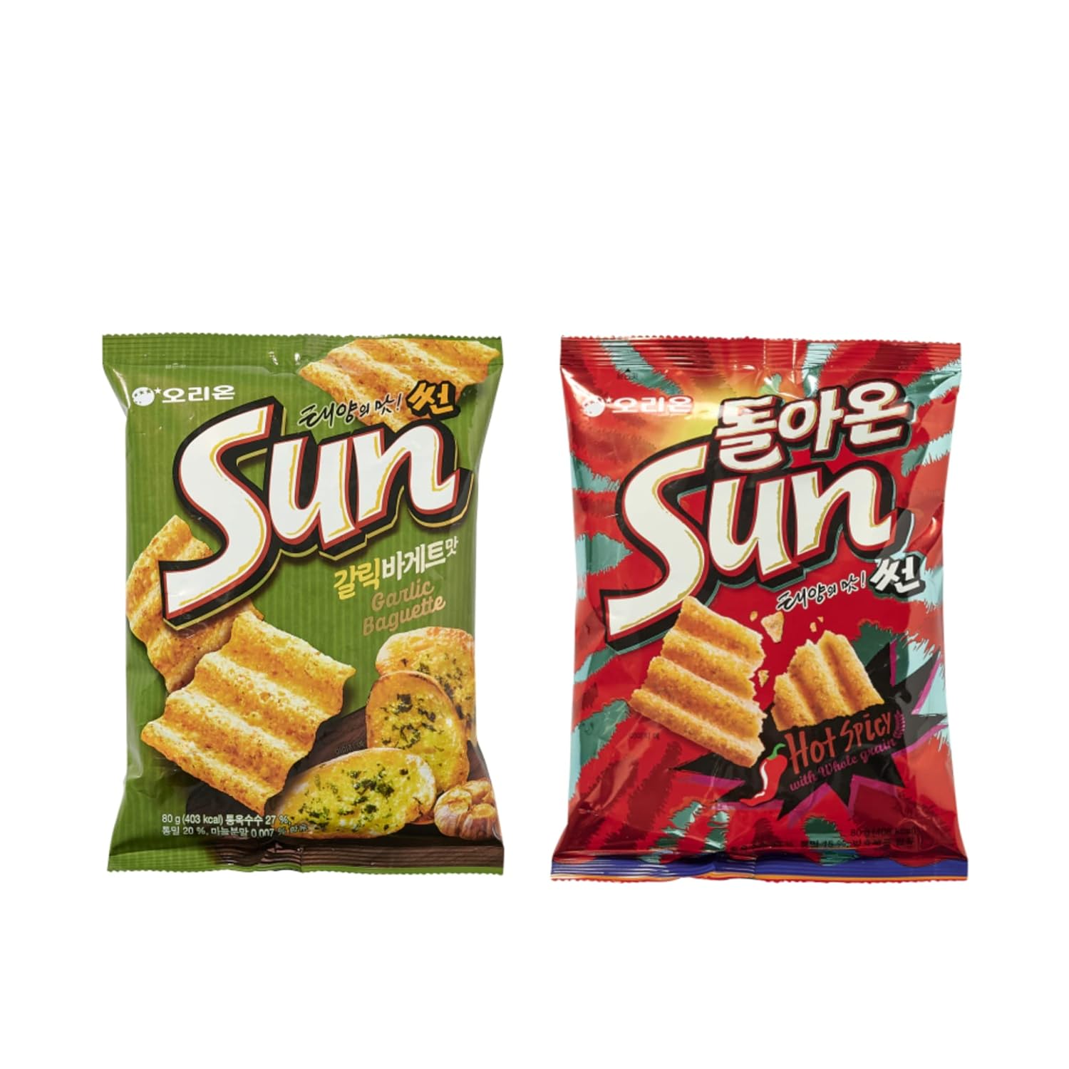 Amazon.com: ORION SUNCHIP CORNCHIP BASED Garlic Baguette/Hot & Spicy ...