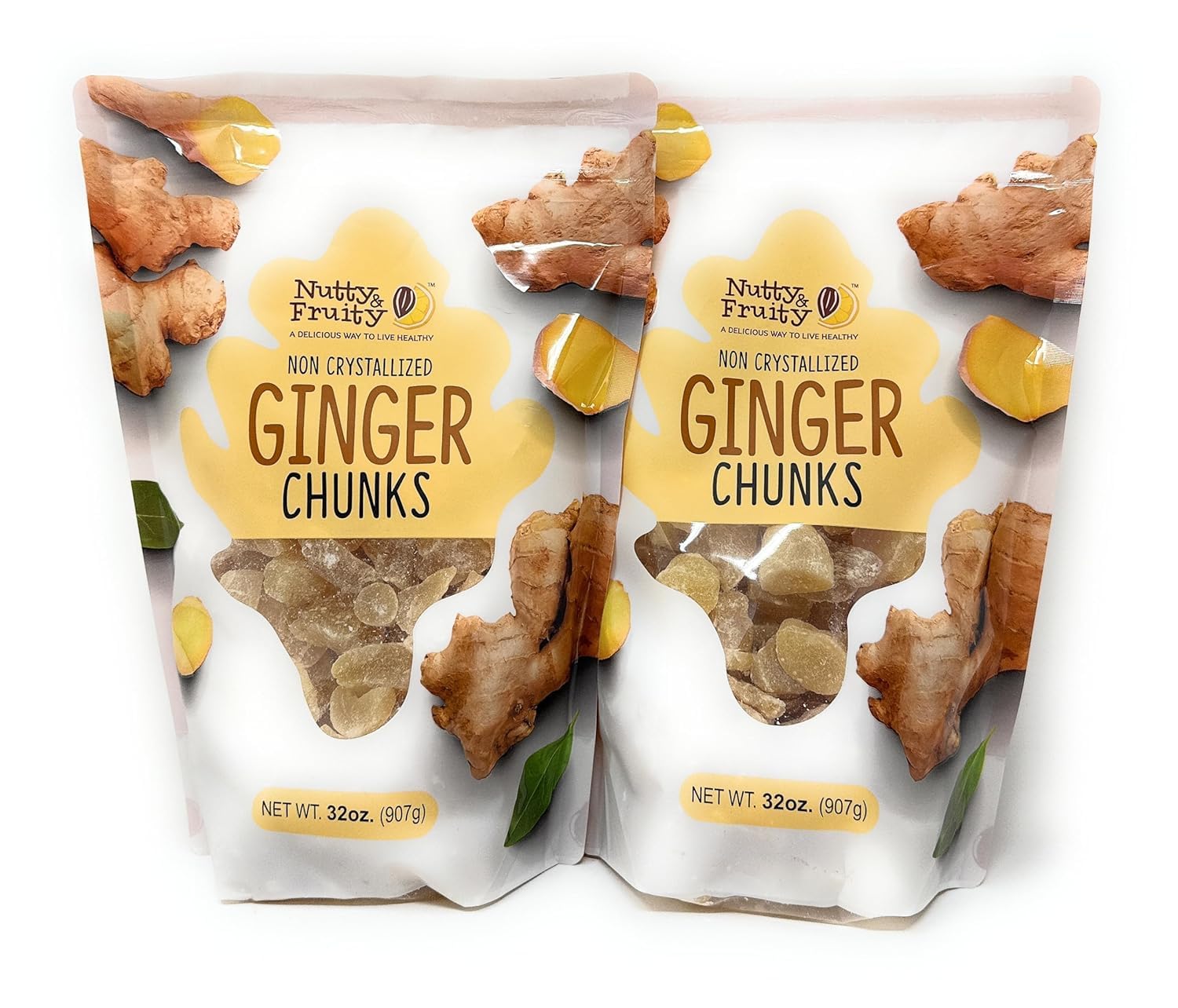 Amazon.com: 2-Pack Nutty and Fruity Ginger Chunks, 32 oz each total 64 ...