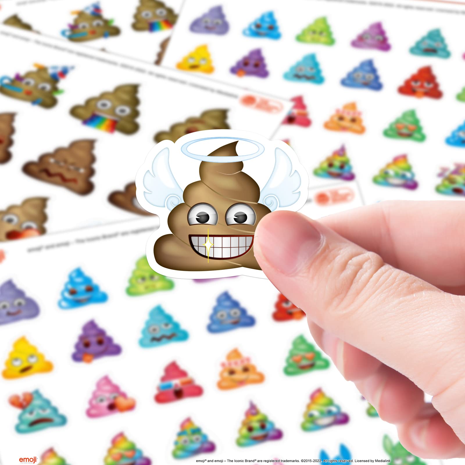 Emoji Stickers 500 Pcs Funny Poop - Roll Of Poop Themed Labels For Kids ...