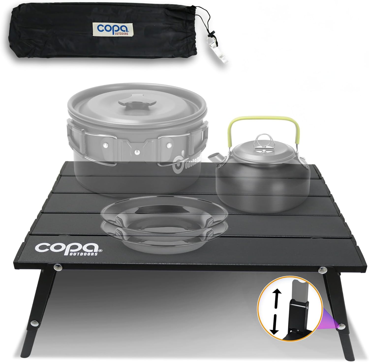 Amazon.com: copa Portable Beach Table Aluminum Ultralight Adjustable ...