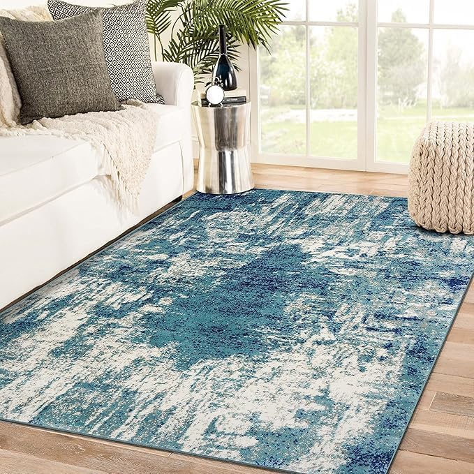Rugs Living Room Large 200 x 250 cm Non Slip Soft Short Pile Carpet ...